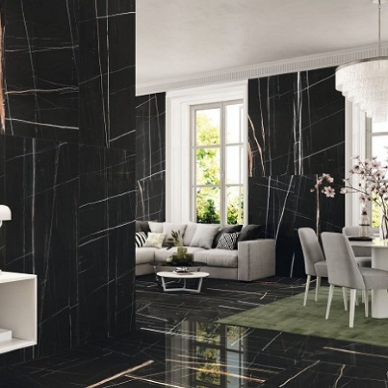 Керамічна плитка Baldocer Titanium Black Pulido Rectificado 80x80 - 902191